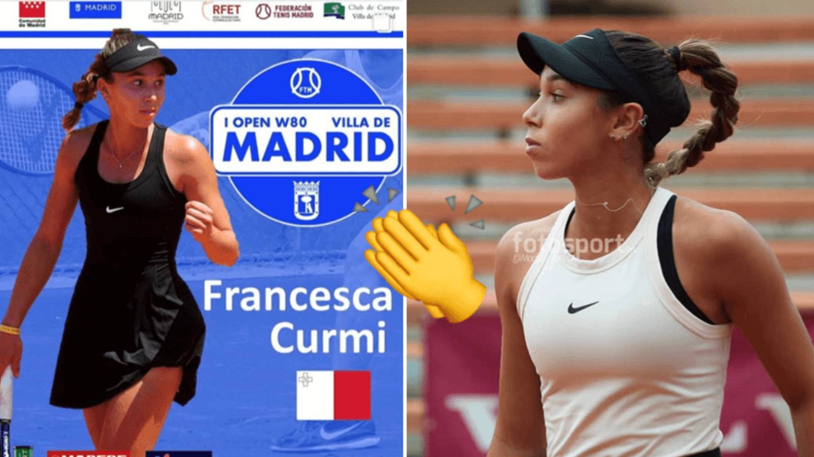 Francesca Curmi defeats Oceane Dodin, the number four ranked tennis ...