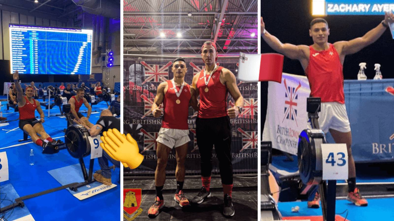 Forza Malta! Two Maltese rowers place first at the British Indoor ...