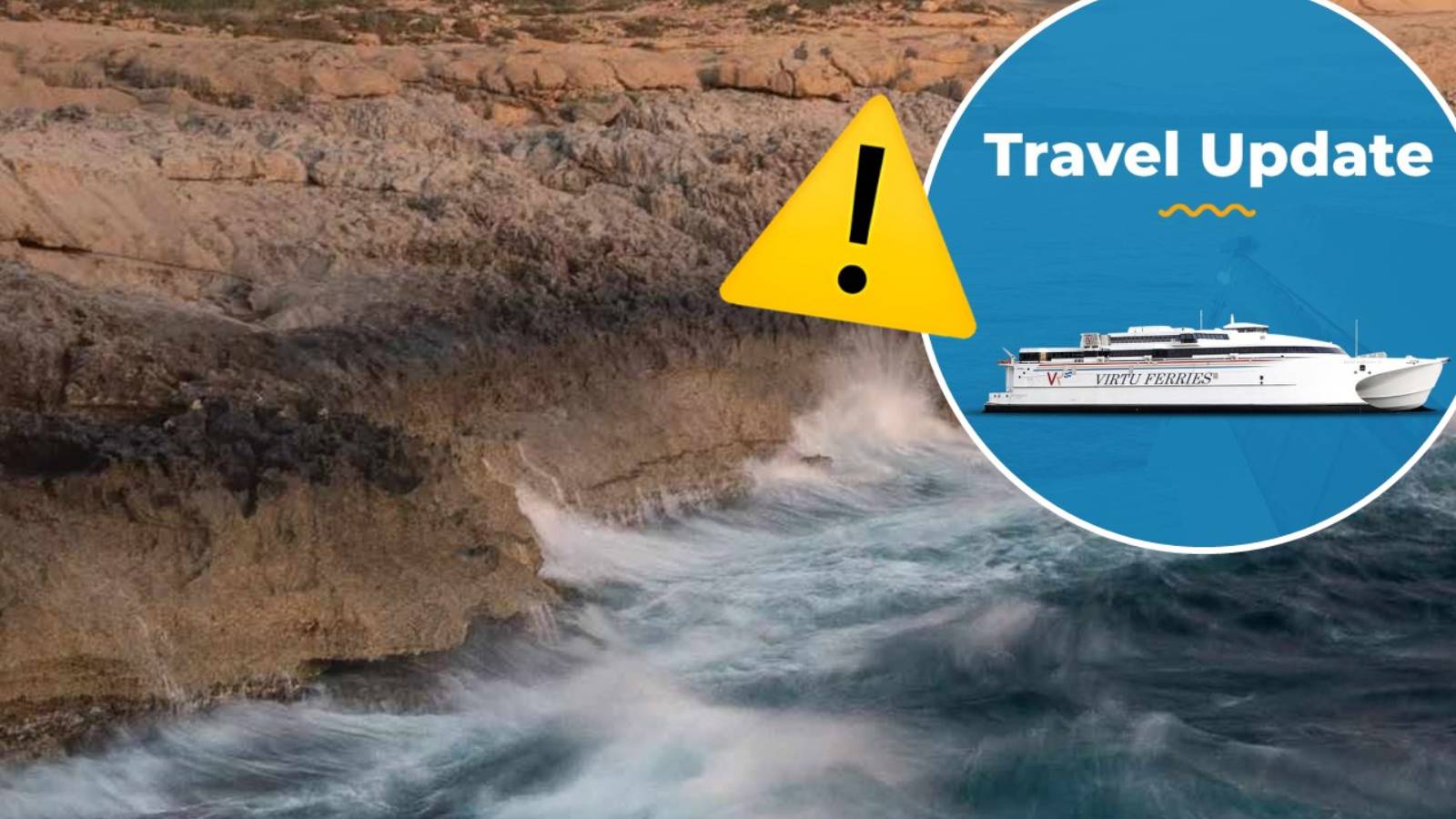 Heads up! Strong winds cause Virtu Ferries schedule changes for Malta-Sicily route