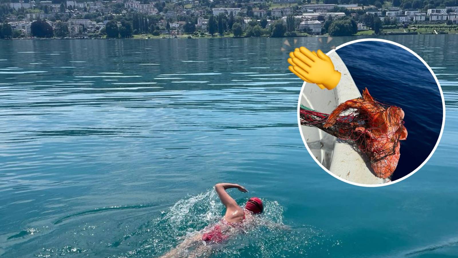Wow! Rebecca Hamilton completes marathon swim across Lake Geneva to ...