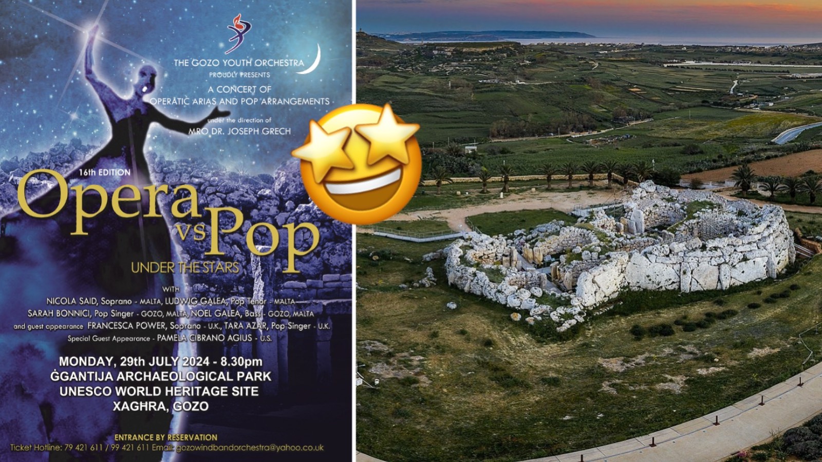 Mark your calendars! Opera vs Pop Under the Stars is back in Gozo this July