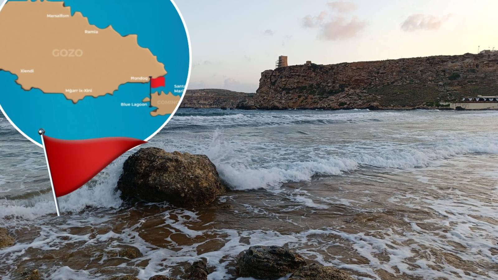 Heads up! Red flag raised at Blue Lagoon as winds stir rough seas ...