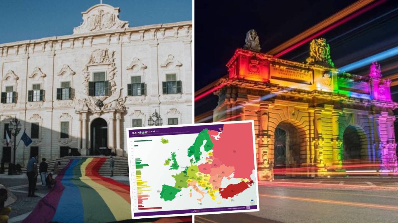 Great stuff! Malta tops ILGA-Europe’s Rainbow Map for 2021