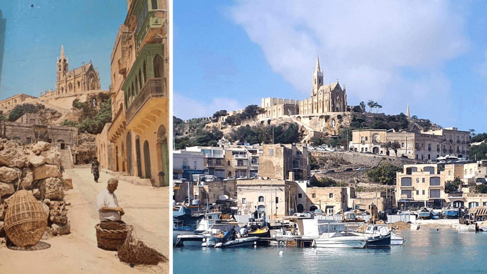 Straight out of a postcard! Decades old photo shows Gozo’s picturesque ...