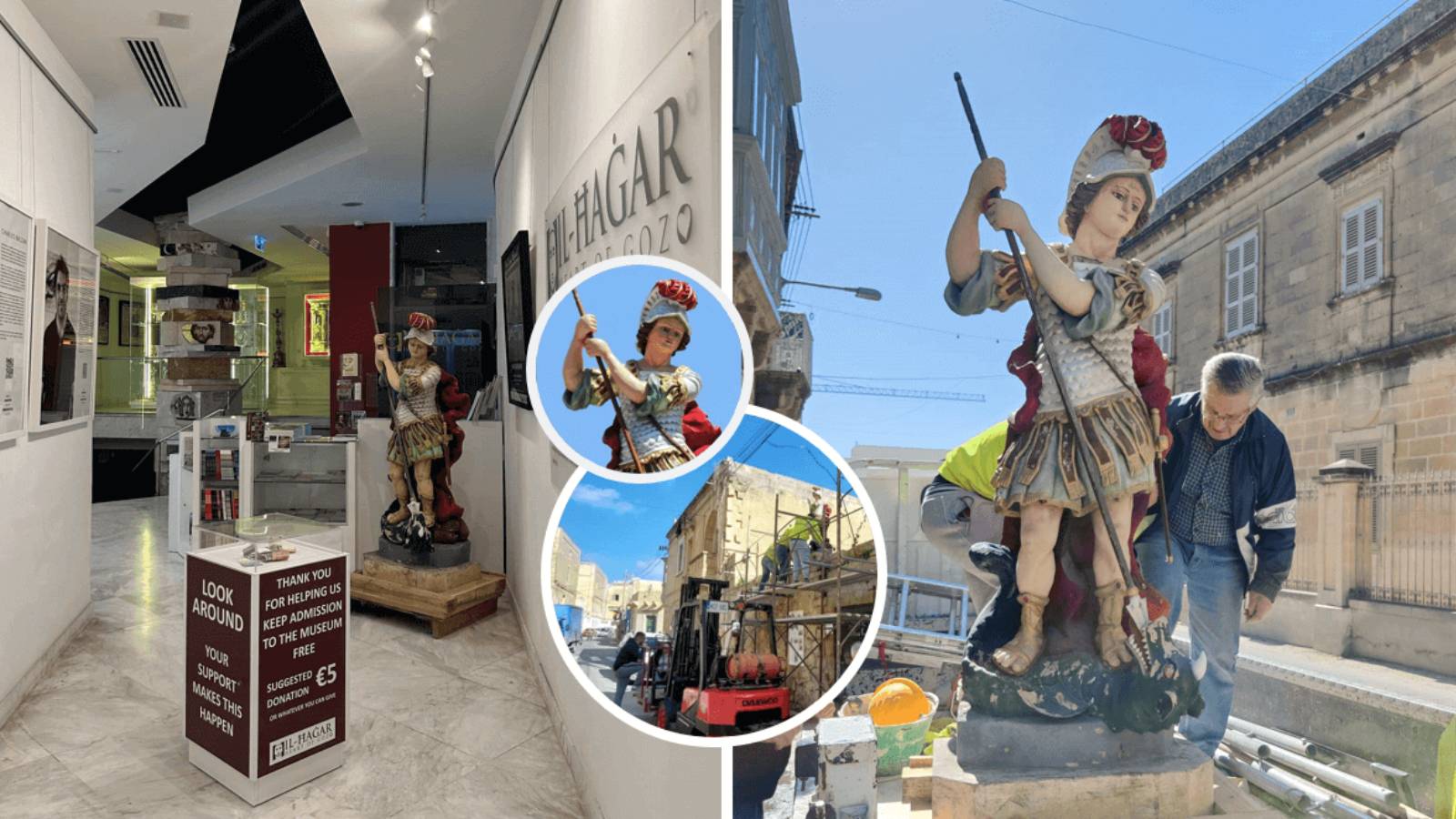 An iconic symbol in Gozo! St George ‘Tal-Hagar’ statue permanently ...