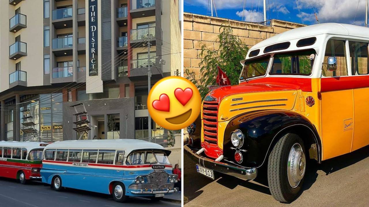Hey beautiful! Old iconic buses spotted in Malta's streets last weekend