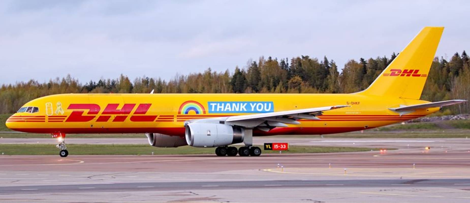 DHL plane spotted at MIA is literally praising healthcare workers all ...