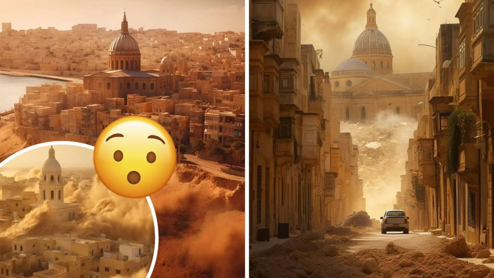 AI-generated images reveal Malta's hypothetical sandstorm scenarios