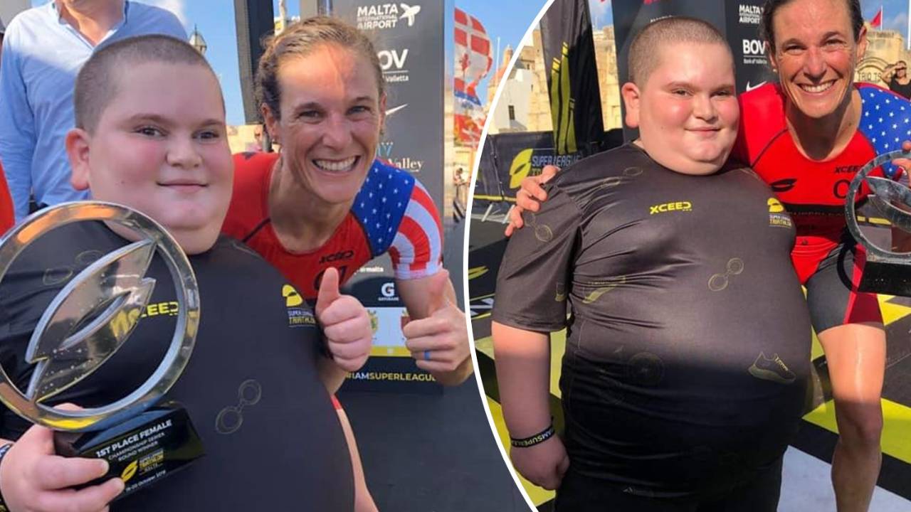 Local sports ambassador Jake Vella steals triathlon champion’s heart