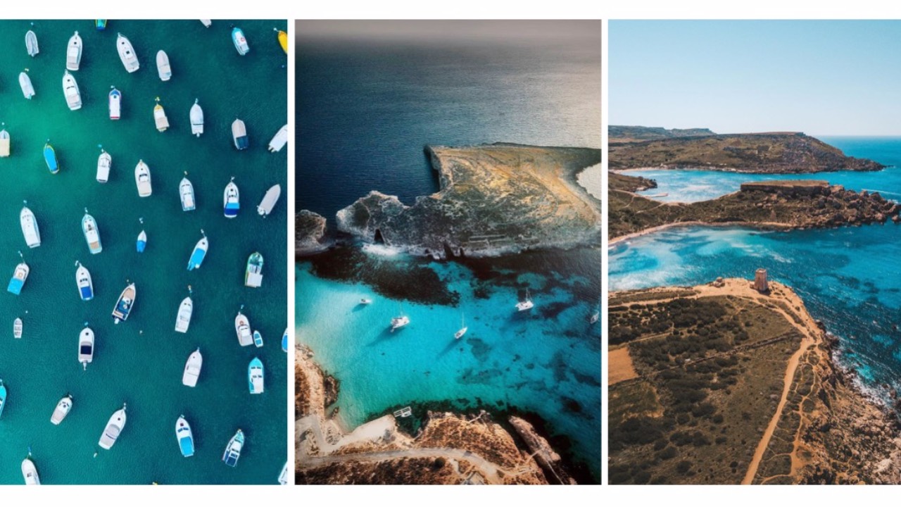 Stunning bird's-eye shots of Malta's spectacular bays & harbours remind ...