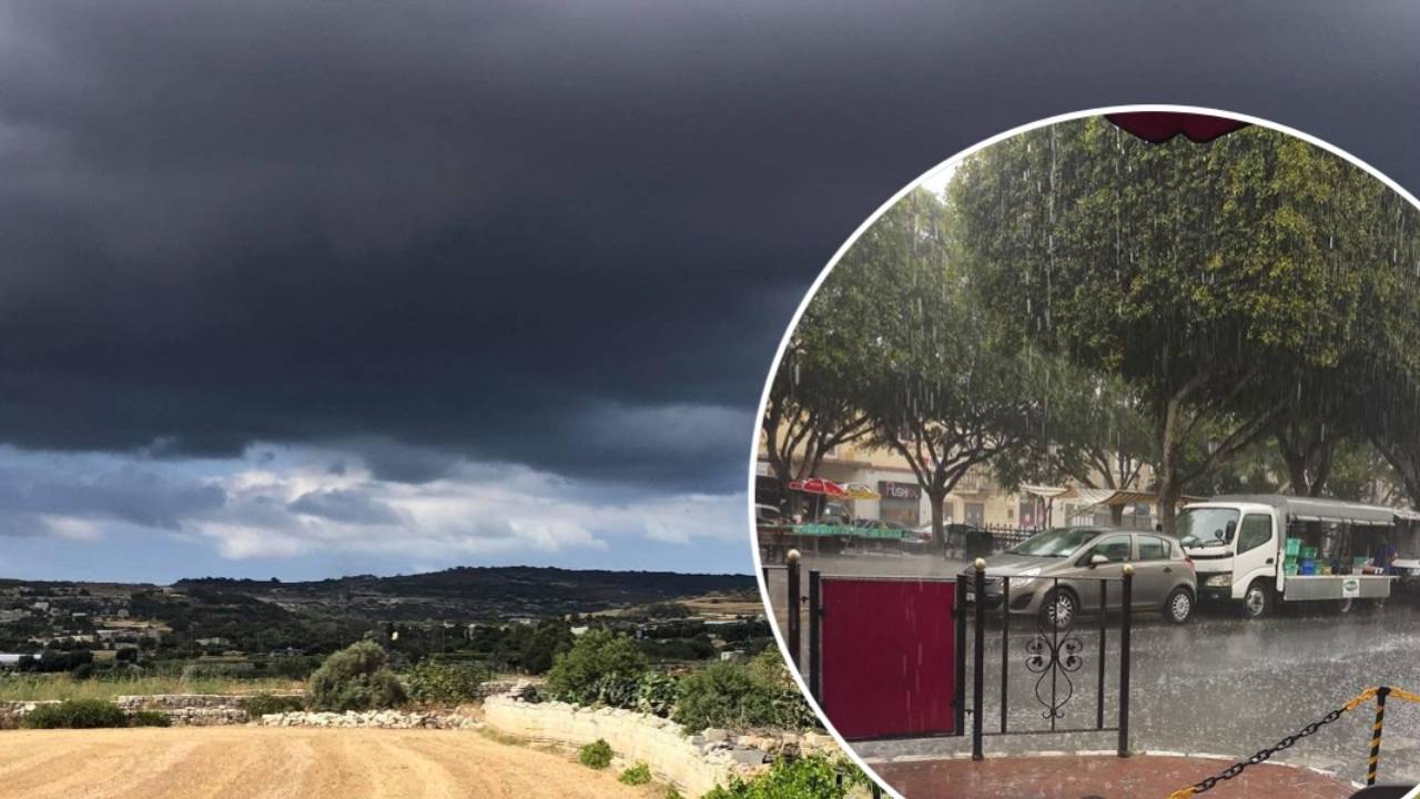 Rain coming our way! Heavy rainfall reported across the Maltese islands