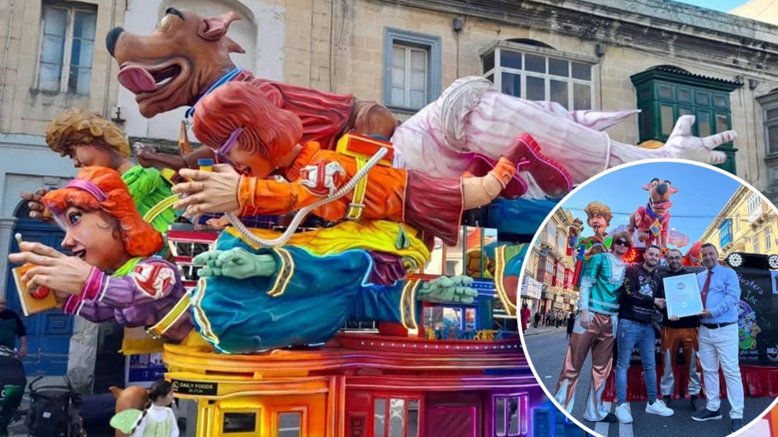 Carnival fever begins! Hamrun parade kicks off with a record-breaking float