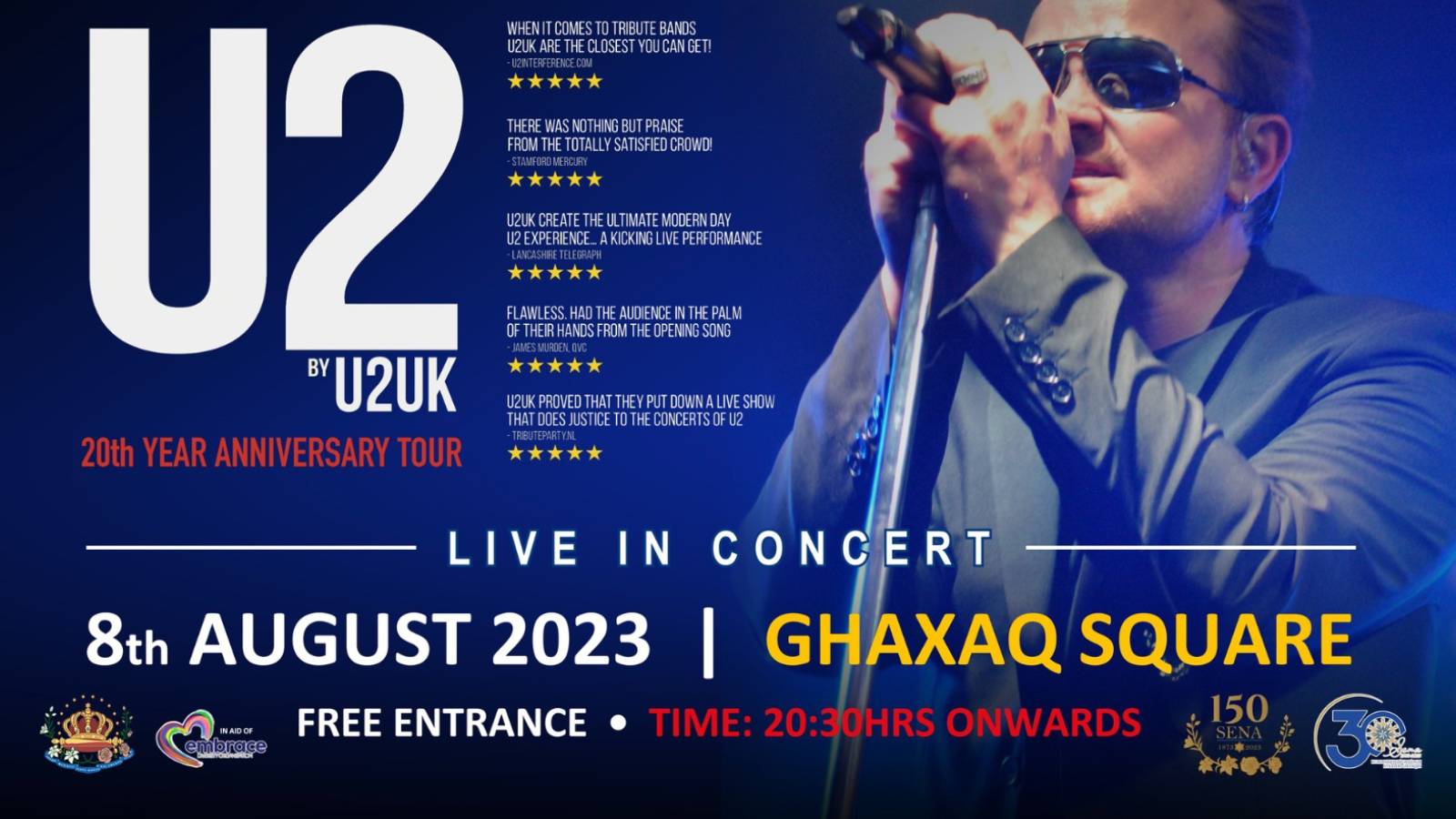 It’s a beautiful day! Popular U2 tribute band to perform at The Ghaxaq Music Festival this August