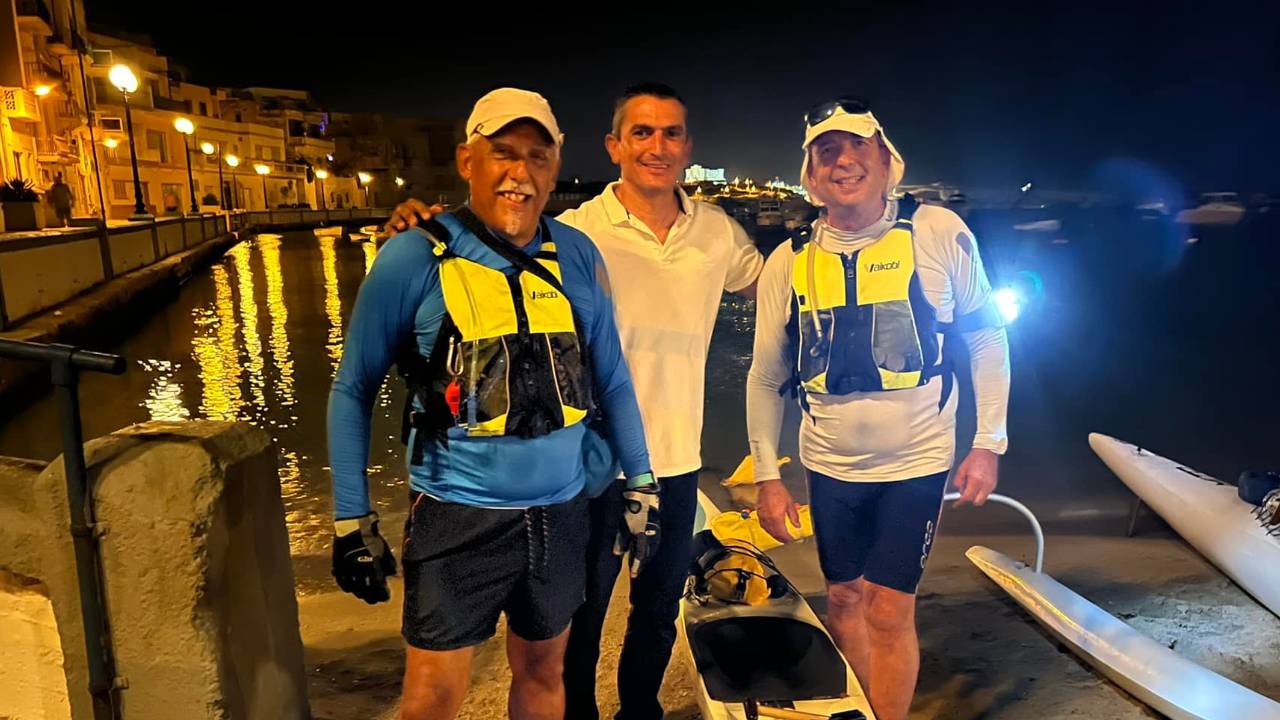 Kayakers journeying around the islands in aid of Inspire Malta TODAY