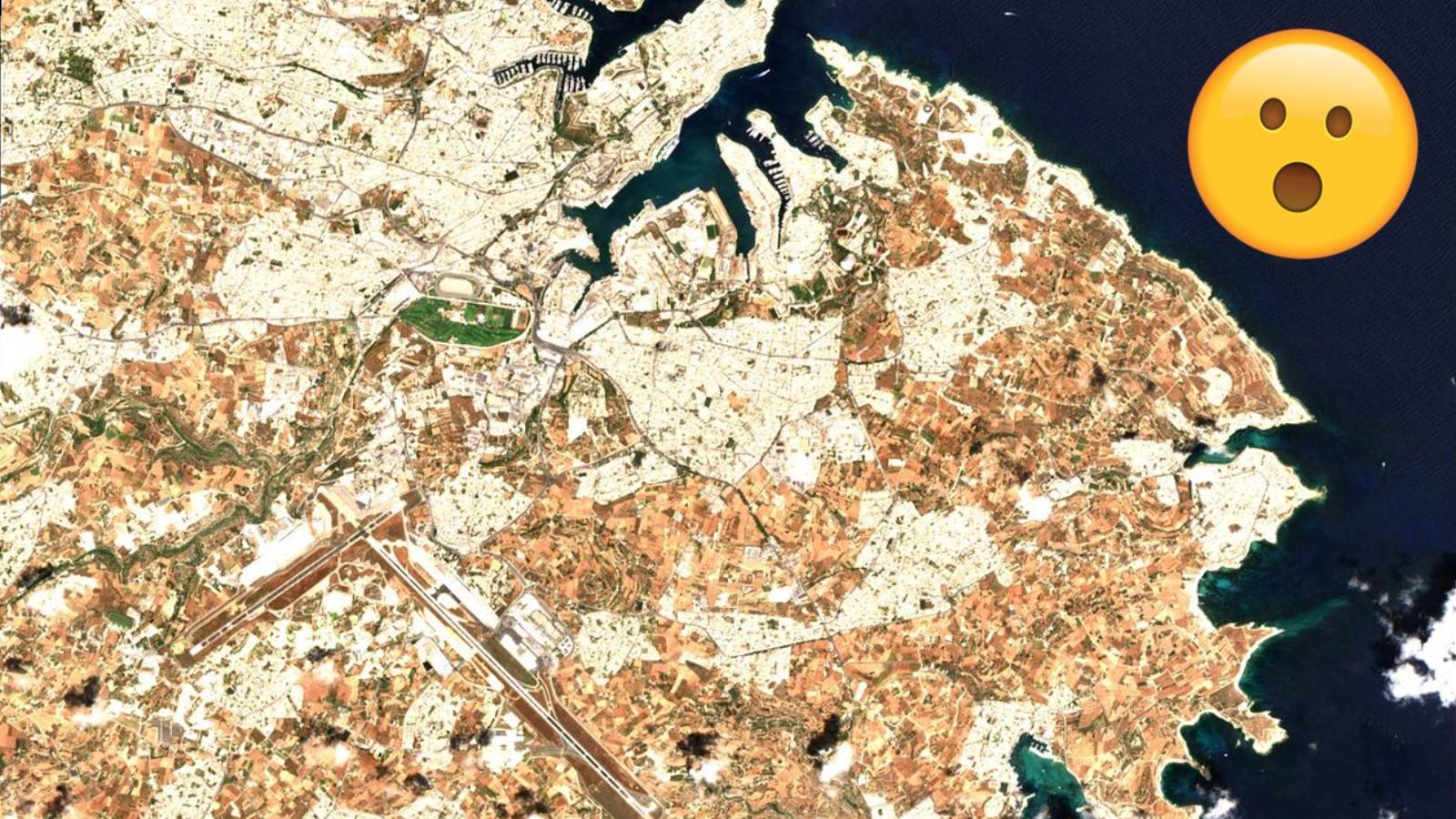 Goodbye green! Satellite image reveals Malta’s landscape already ...