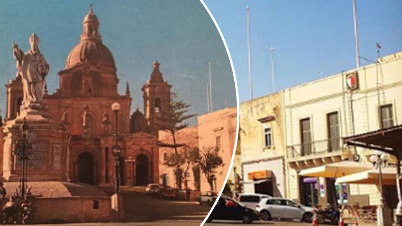 Postcard worthy! Siggiewi's village square looks almost the same as it ...