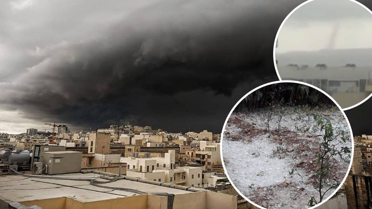 Weather gone wild! Tornado & HAIL take Malta by surprise in freak May ...