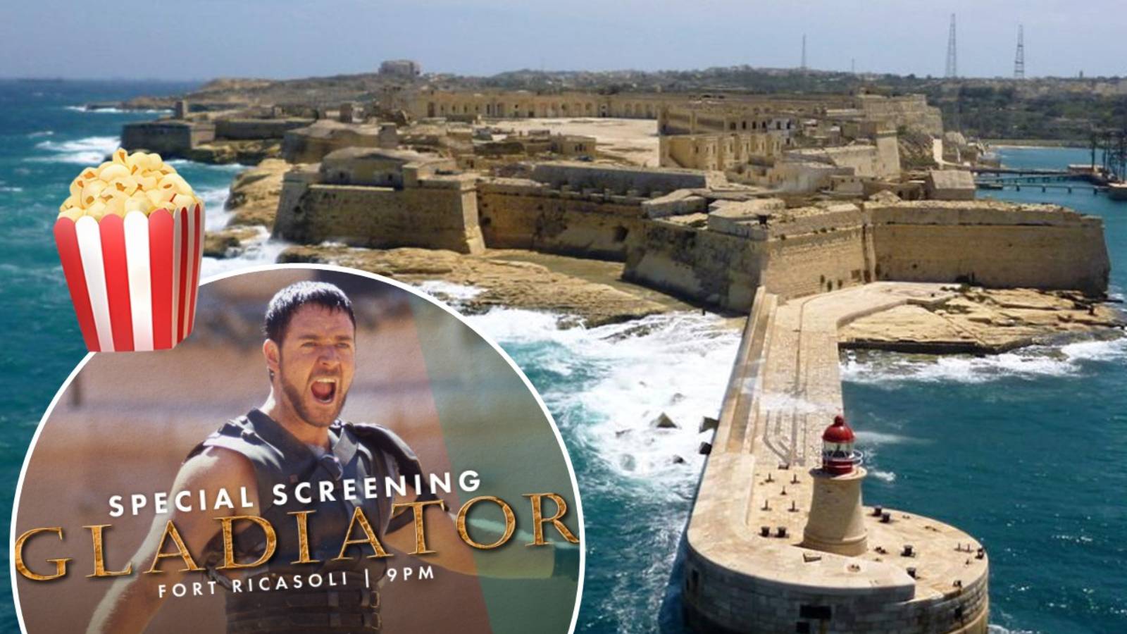 Back to the arena! ‘Gladiator’ returns to Fort Ricasoli for a special ...