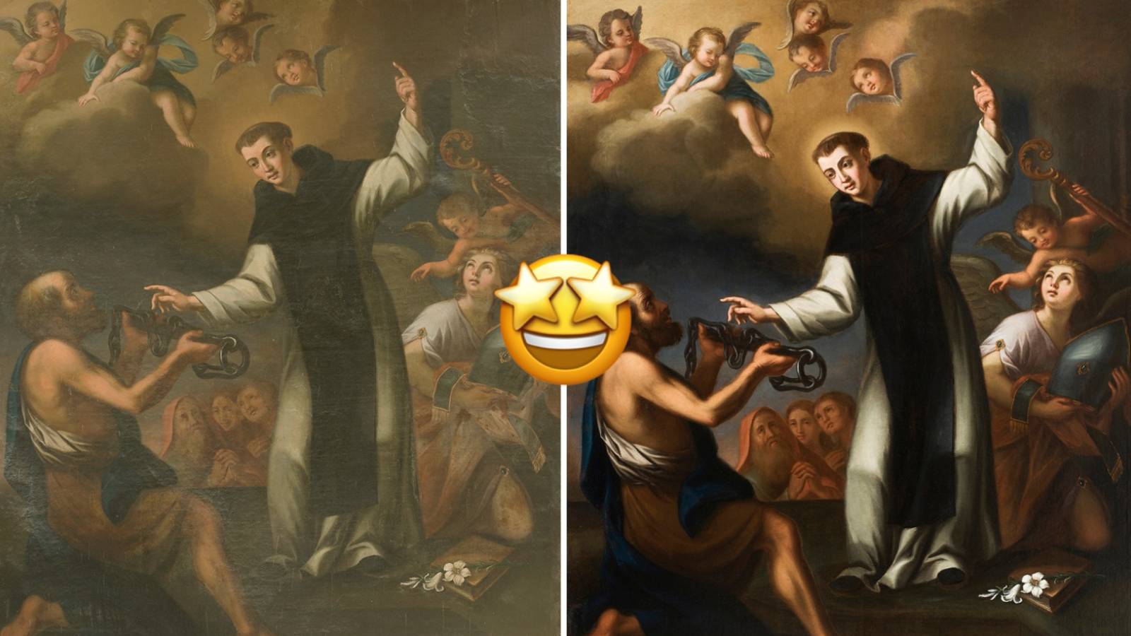 Preserving the past! Take a look at this restored painting to ...