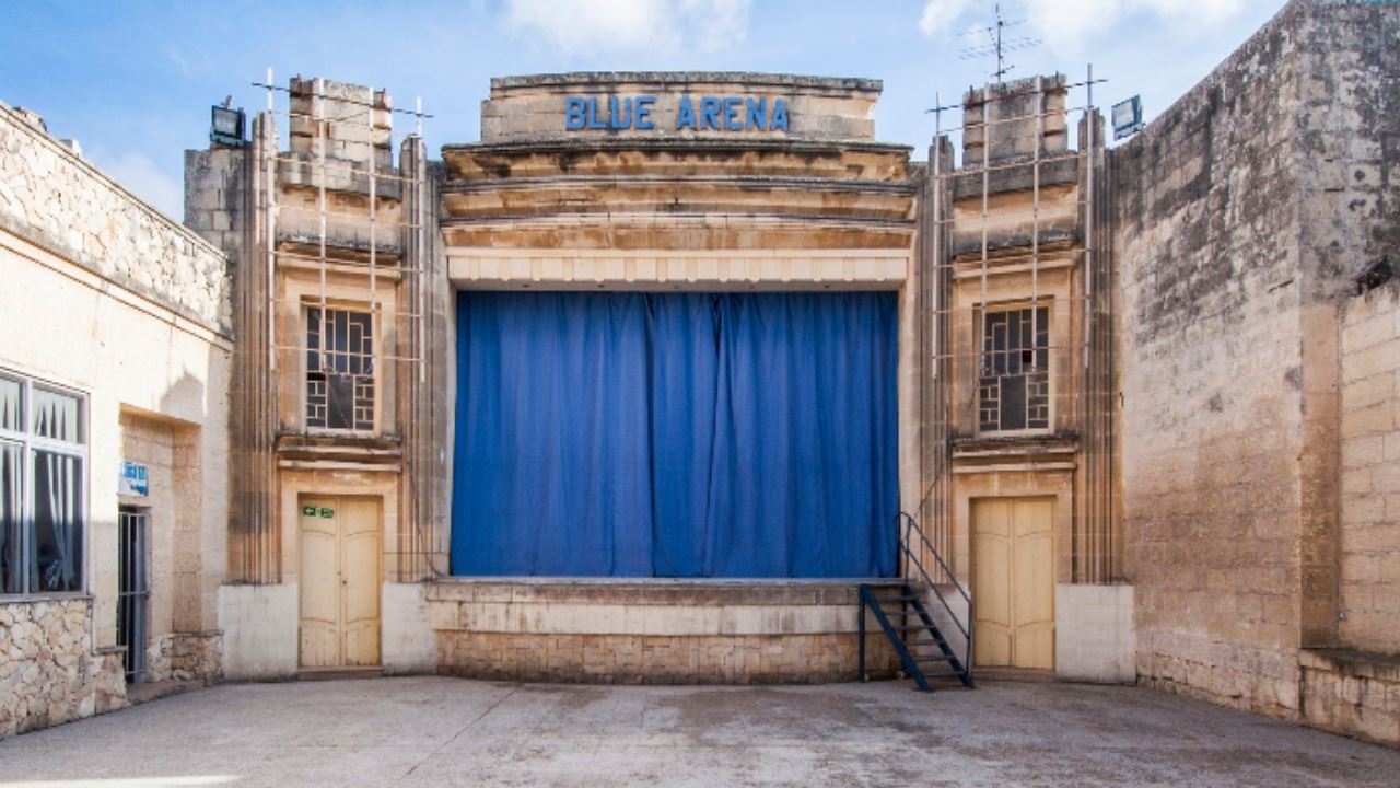 The Blue Arena open-air theatre: an Art Deco gem in the heart of Zabbar
