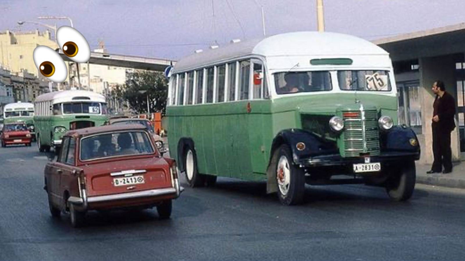 Green bus glory! Check out this vintage photo from the 1970s showing ...