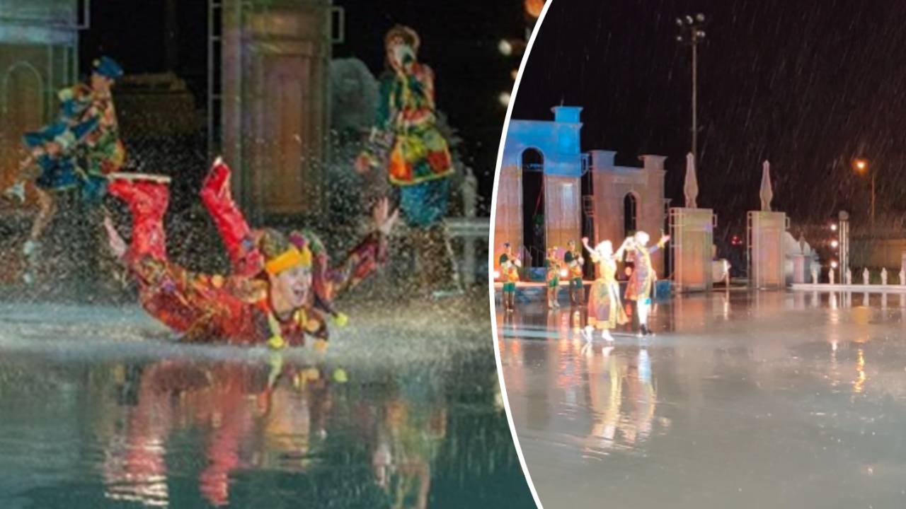 WATCH: Figure skaters perform through heavy rain for INSANE open-air ...