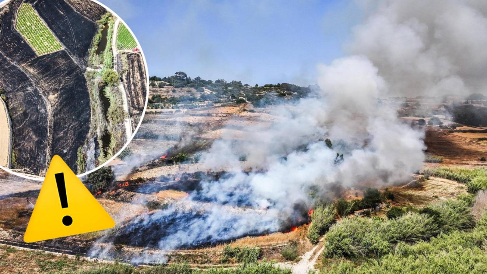 Caution! Fire risk in Malta reaches extreme levels as summer heats up