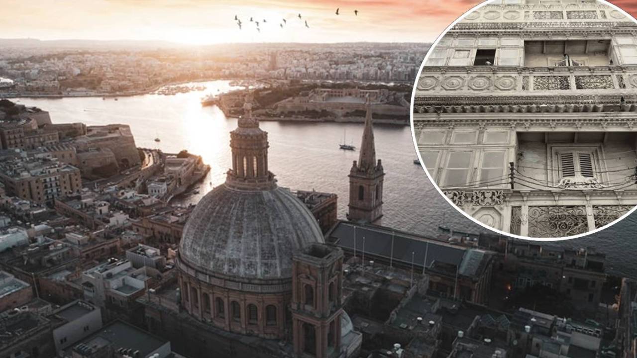 Look up! This beautiful Valletta building shows off incredible ...