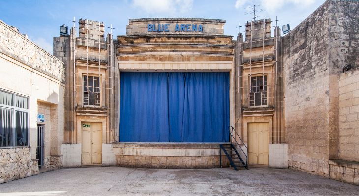 The Blue Arena open-air theatre: an Art Deco gem in the heart of Zabbar