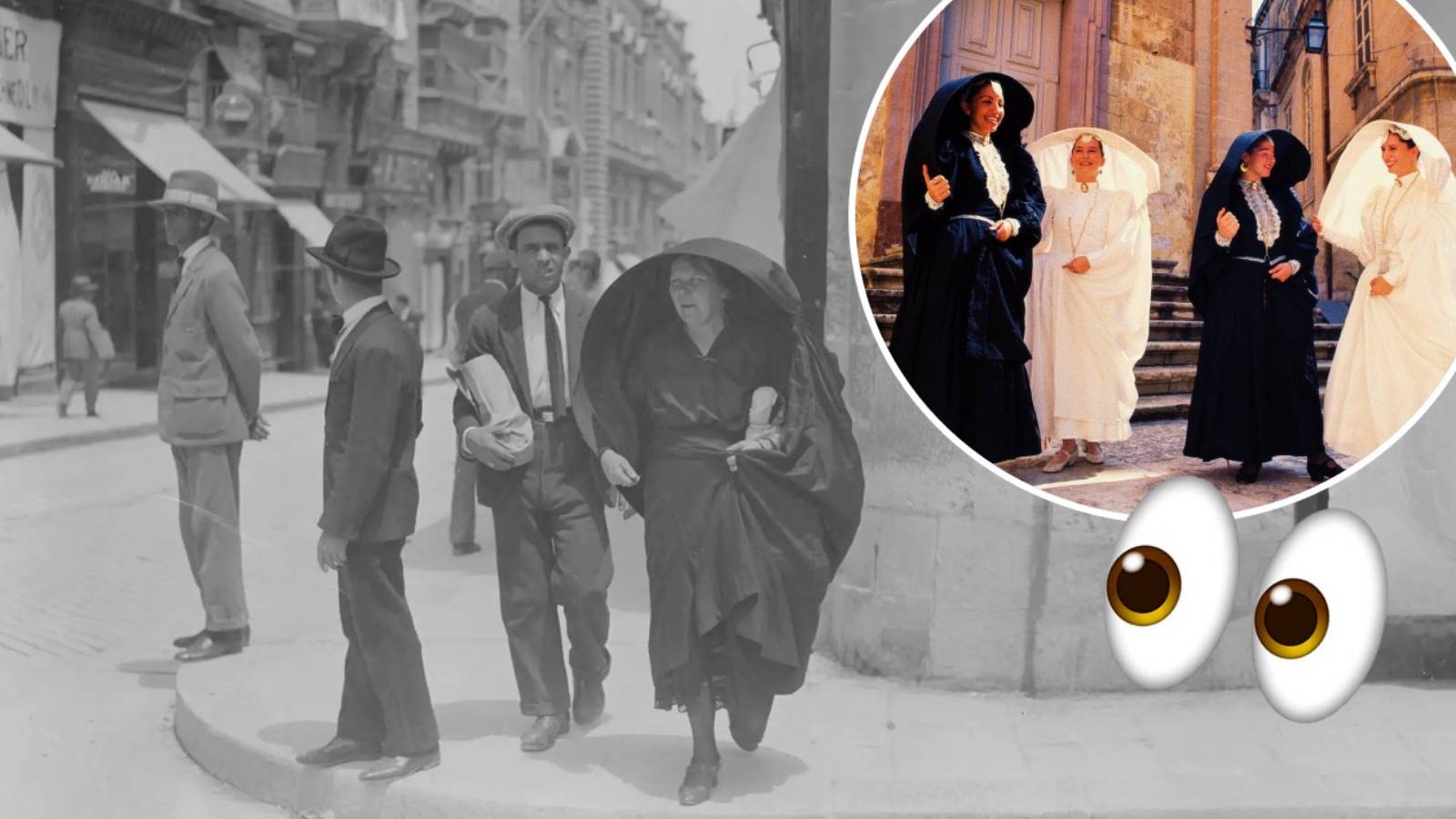 Fashion flashback! A photo from 1929 shows the Maltese ‘ghonnella’ in ...