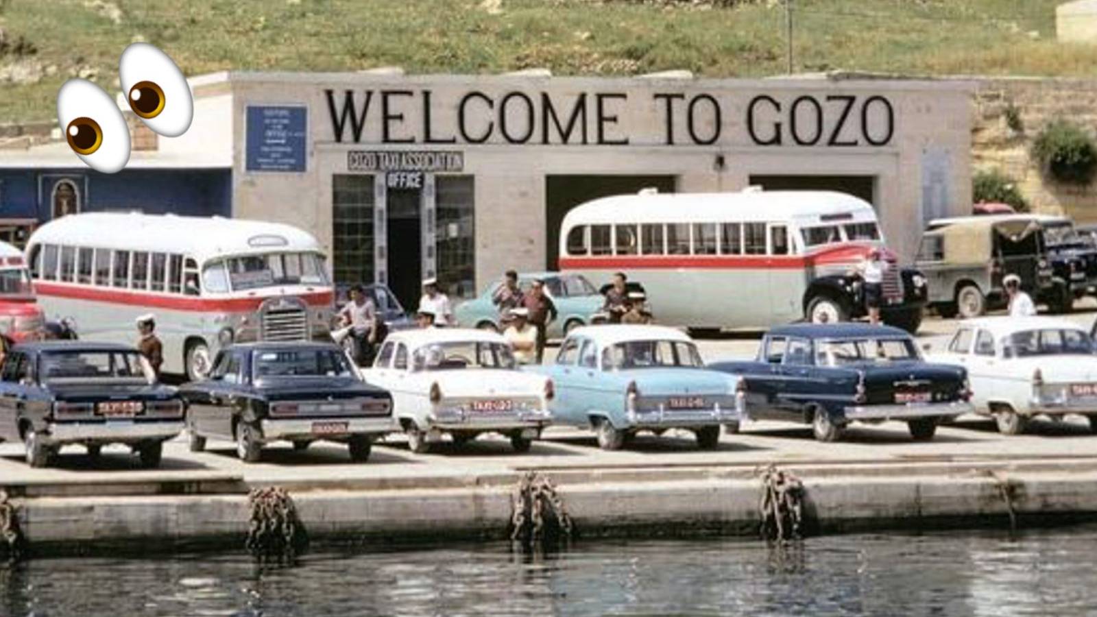 What a shot! Take a look at this vintage photo of Maltese buses next to ...