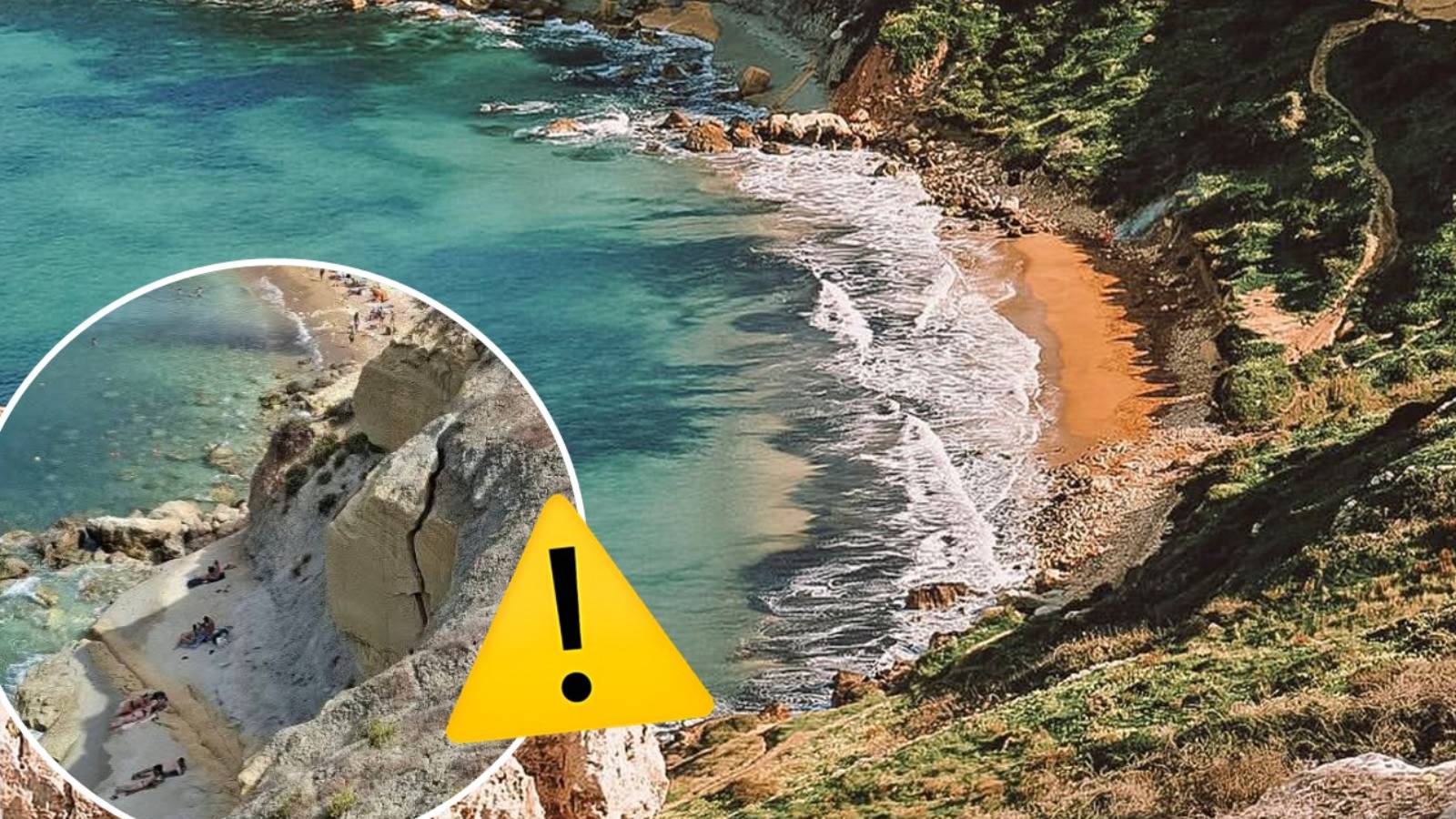 Attention swimmers! Alarm raised over precarious boulder at Imġiebaħ ...