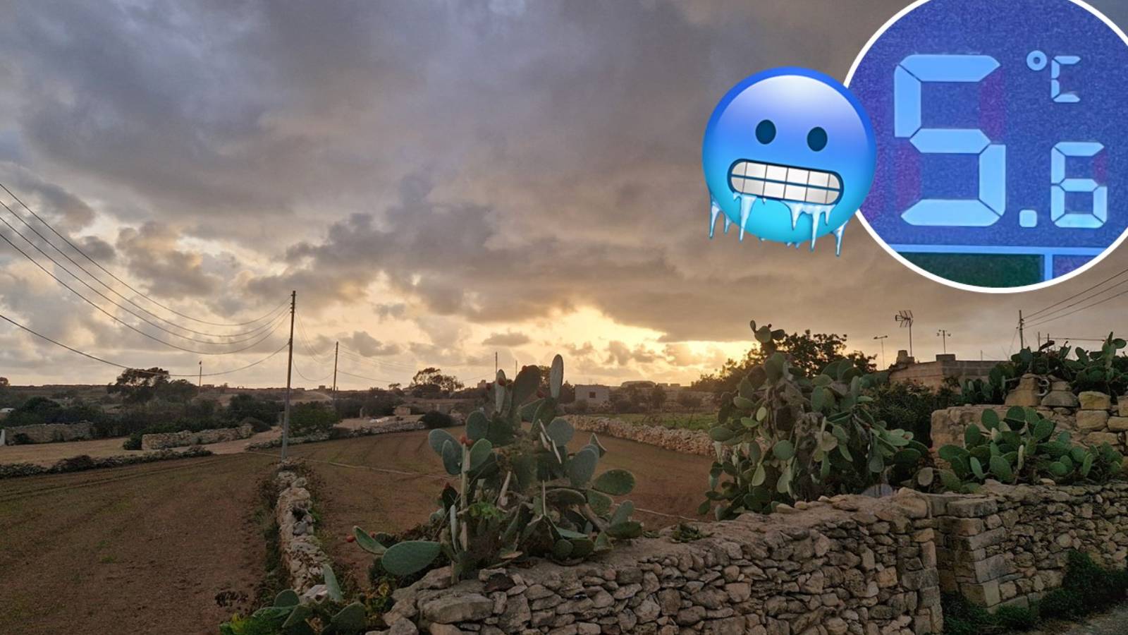 Feeling the chill! Malta’s temperature dropped to 5.6°C in some areas ...